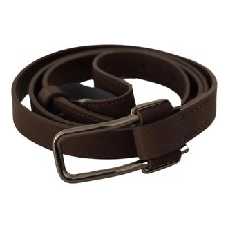 Costume National Eleganter Brauner Modischer G&uuml;rtel mit Silberschnalle - - Accessories - Damen - Braun - ONE SIZE
