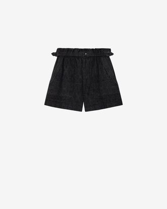 Isabel Marant Short Kisha - Femme - Noir D&eacute;lav&eacute; - Taille34 - Marant &Eacute;toile