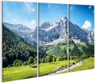 Islandburner Bild auf Leinwand Karwendelgebirge In &Ouml;sterreich Europ&auml;ische Alpen Bilder Wandbilder Poster