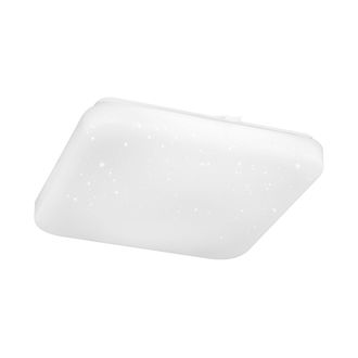 Eglo LED Deckenlampe Pogliola, Deckenleuchte mit Kristall-Effekt und Dip Switch, Lampe Decke K&uuml;che, Metall und Kunststoff in Wei&szlig;, warmwei&szlig;, neutralwei&szlig;, k