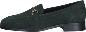 Tamaris Damen Slipper Leder Blockabsatz bequem; GREEN, EU 40