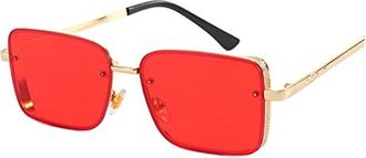 Generic Lunettes de soleil rétro à monture en métal pour hommes et femmes (couleur : D, taille : moyen) 2026