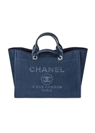 Chanel Blue Denim Deauville Shopper
