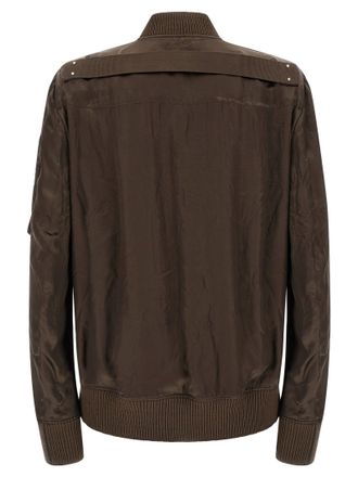 Rick Owens Padded Nylon Bomber Jacket - Brown