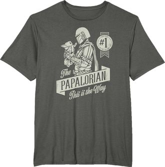 Star Wars The Mandalorian and Grogu Papalorian Fathers Day T-Shirt