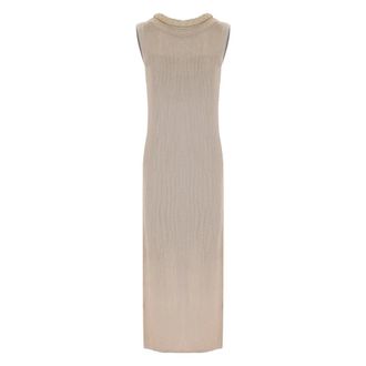 Kocca Femme, Robes, Beige, Taille: 42 FR Robe Tricot&eacute;e &Eacute;l&eacute;gante avec D&eacute;tail Orn&eacute;e