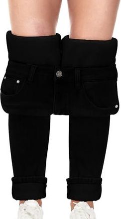 Fengbay Jean Polaire Femme Hiver Pantalon Chaud Stretch Thermique Skinny Confortable Pantalon Denim &Eacute;pais Mode
