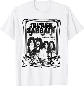 Black Sabbath Offizielle World Tour 78 Schwarz/Weiß T-Shirt