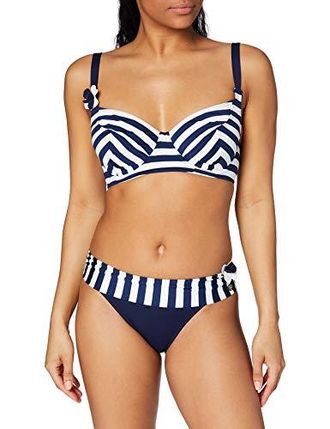 Haute Pression Y8013 - Maillot de bain deux piéce - À rayures - Femme - Bleu (Rayé Marine) - FR: 40 (Taille fabricant: 40E)