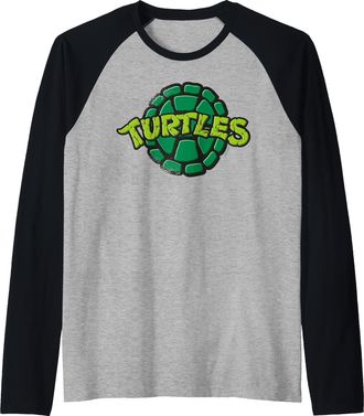 Teenage Mutant Ninja Turtles TMNT Turtle Power Logo Helden Halbschale 80er Jahre Cartoon Vintage Raglan