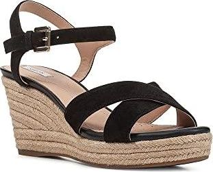 Geox Femme D Soleil A Sandales, Black, 36.5 EU