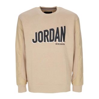 Nike Jordan Graphic Fleece Crewneck Sweatshirt - - Sport - Herren - Beige - XL