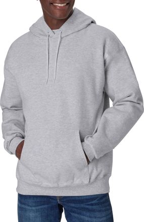 Hanes Herren Ultimate Sweatshirt, schwerer Fleece-Hoodie, Baumwoll-Sweatshirt für Herren, Dunkelgrau meliert, Medium