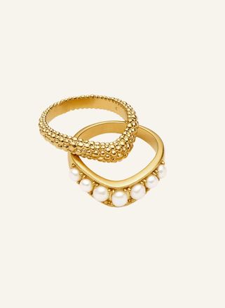 Missoma Missoma Ringe Pearl Baya Stacking Ring Set By Glambou gold