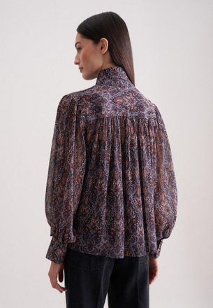 Seidensticker Klassische Bluse 1/1 Binderkragen Druck