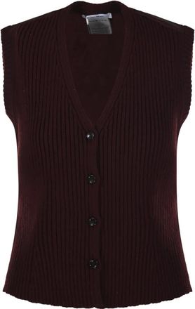 Max Mara Femme, Vestes, Brun, Taille: 36 FR Madre Knitted Waist Coat
