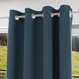 Soleil d'Ocre Finsternis Rideau Blackout, Polyester, Blau, 140 x 250 cm