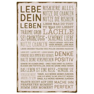 Reinders Poster, Denke positiv, Wohnzimmer, Poster, Wanddeko, Room Decor, 150 gr. gl&auml;nzend Bilderdruckpapier, Braun, 91,5 x 61