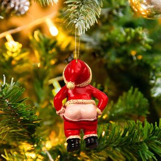 Generic Weihnachtsmann Anh&auml;nger Nikolaus Figuren mit Schnur Weihnachtsanh&auml;nger Deko Weihnachten kleines Geschenk Miniatur rot wei&szlig; Lustig H&auml;ngedeko Weihnachts