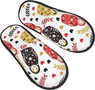 Generic Pantoufle Maison Poup&eacute;e Russe Matriochka Hiver Chaussures Chaudes Antid&eacute;rapantes Hiver Pantoufles Confortable Chaussons Maison Pour Camping Voyages Ma