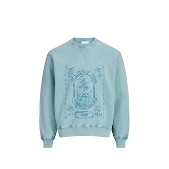 Maison Kitsun&eacute; Sweat ample imprim&eacute; en coton m&eacute;lang&eacute;