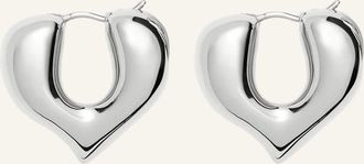 Missoma Missoma Creolen Molten Heart Medium Hoop Earrings By Glambou silber