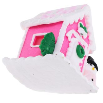 Valiclud Miniatur-weihnachtshaus als Dekoratives Hausornament Tischdekoration f&uuml;r Weihnachten Weihnachtsdeko aus Polymerclay Geeignet f&uuml;r Schreibtisch und Rega