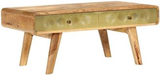 vidaXL Vidaxl - Table basse Bois de manguier massif 90x50x40 cm
