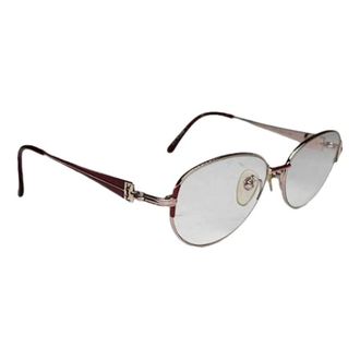 Saint Laurent Lunettes de soleil en m&eacute;tal Pre-owned - Femme - Pre-owned - Jaune - Taille: ONE Size
