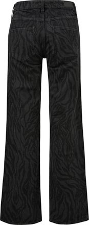 QS by s.Oliver Jeans Catie/Slim Fit/Mid Rise/Wide Leg/Animalmuster