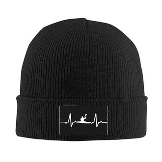 Generic Chaud Beanie pour Homme, Rythme Cardiaque en Kayak, L&eacute;ger Beanie Hiver, Bonnet Hiver Chaud Tricot pour Femme, Cyclisme, Adultes