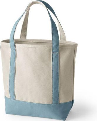 Lands End Mittelgro&szlig;e offene Canvas-Tasche, Damen, Gr&ouml;&szlig;e:null regular, Wei&szlig;, Baumwolle, by Lands End