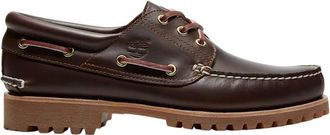 Timberland Homme, Chaussures, Brun, Taille: 45 EU Authentic 3-Eye Lug Handsewn Boat Shoe