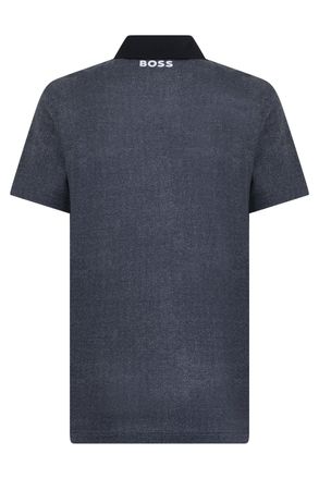 HUGO BOSS Mens Short-Sleeved Polo Shirt Black Technical Fabric Polyester T-shirts And Polos