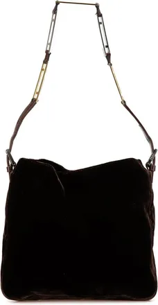 Fendi Hobo Bags - Velvet Shoulder Bag - Gr. unisize - in Braun - für Damen