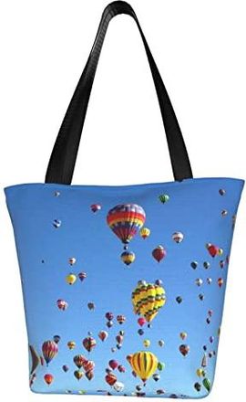 AOOEDM Power Hot Air Balloon Tote Bag Femmes Capacit&eacute; &Eacute;paule &Eacute;picerie Sacs