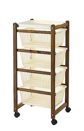 Pratesi CARRELLO S/SPAZIO FAGGIO COL.Noce cm.82,3X36,2X30, 18/8 Stainless Steel, Multicolour, Taglia unica