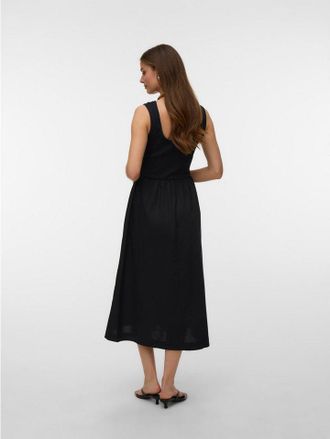 Vero Moda Maxikleid VMVIDA SL 7/8 DRESS WVN NOOS Baumwollmischung