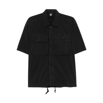 C.P. Company Kurz&auml;rmeliges Hemd - - Shirts - Herren - Schwarzk - L