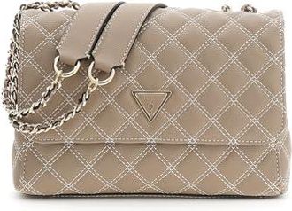 Guess sac &agrave; &eacute;paule bandouli&egrave;re Giully II 2 Compartment Convertible Flap Pale Mocha marron clair
