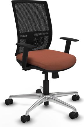 Piqueras y Crespo Schreibtischstuhl mit Armlehnen, h&ouml;henverstellbare Lendenwirbelst&uuml;tze, ausgestattet mit Syncro/Traslack und Schneideschaum, mit Rollen von 65 mm, Nylo