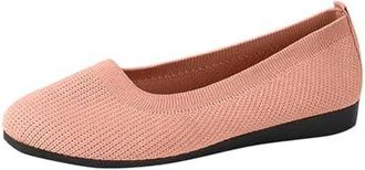Generic Ballerines plates en tricot respirant pour femme - Couleur unie - Tendance - D&eacute;contract&eacute;e - Confortable - Classique - Chaussures habill&eacute;es - Pour le t