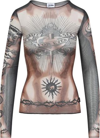 Jean Paul Gaultier Femme, Tops, Multicolore, Taille: 40 FR Safe Tatoo