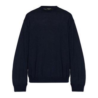 Balenciaga Rundhals-Wollpullover - - Knitwear - Herren - Blau - L