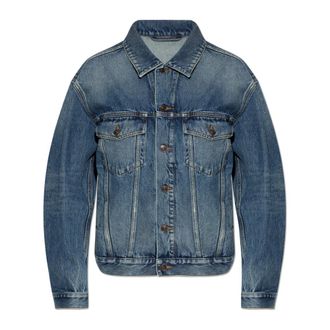 Balenciaga Kick Denim Jacket - - Jackets - Damen - Blau - XS