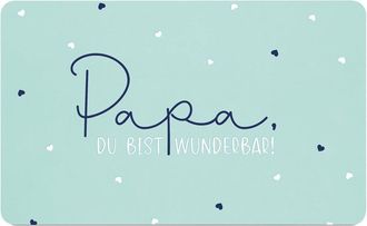 ppd Frühstücksbrettchen Papa wunderbar, Brettchen 23x14cm, Vater