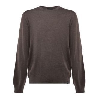 Fay Rundhals-Pullover - - Knitwear - Herren - Braun - XL