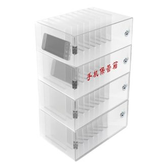 Generic Handy-Aufbewahrungsschrank aus Acryl, Handy-Schlie&szlig;fach, mit Schl&uuml;sselschloss und Nummerierten F&auml;chern, Zur Wandmontage Oder Als Tischger&auml;t, Ideal f&uuml;r