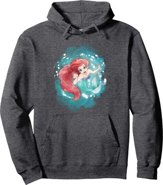 Disney The Little Mermaid Ariel Watercolor Swimming Portrait Pullover Hoodie