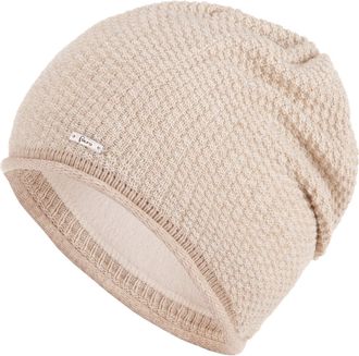 Faera M&uuml;tze Damen Winterm&uuml;tze warm gef&uuml;ttert Fleece-Futter Winter Fr&uuml;hjahr M&auml;dchen Strickm&uuml;tze Beanie 54, Farbe:Beige